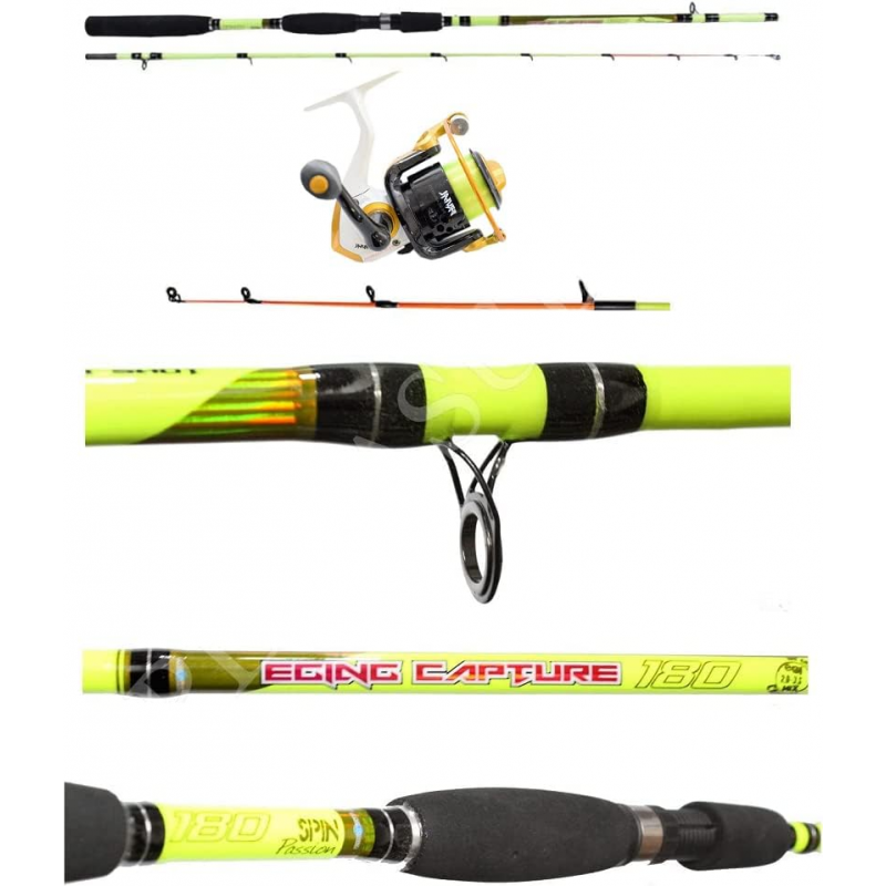 Kit Canna Pesca Seppia Calamaro + Mulinello + Filo - Eging - Pescasubito SRL - Negozio Online Pesca
